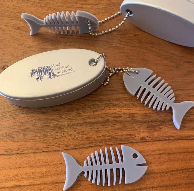 Fish Bone Keychain 3D Printed Resin Key Chain 3D - Etsy