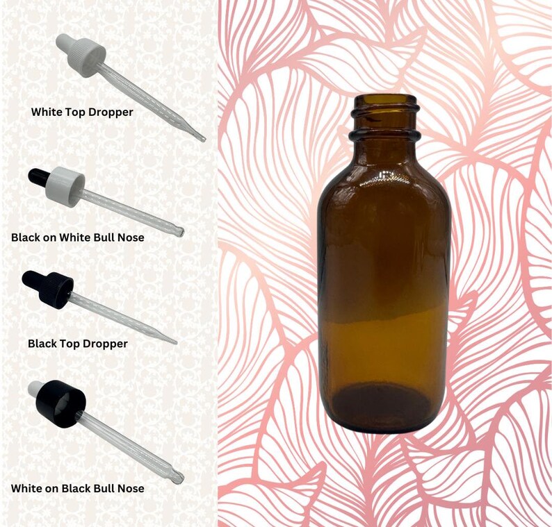 2 Oz (60ml) Boston Round Glass Dropper Bottle | Assorted Colors and ...