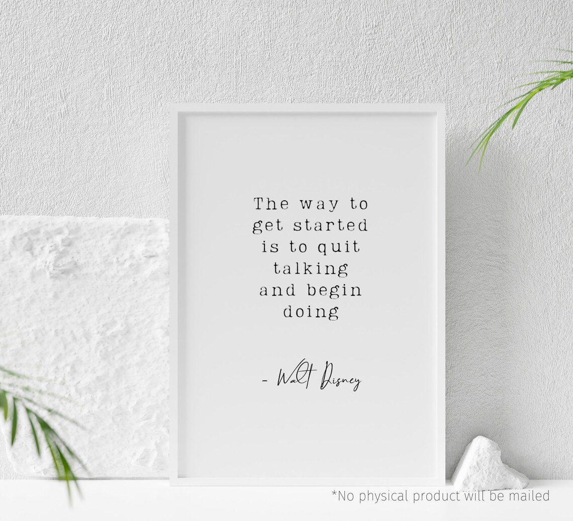 Disney Quote Wall Art, Walt Disney Quote Prints, Inspirational Wall Art ...