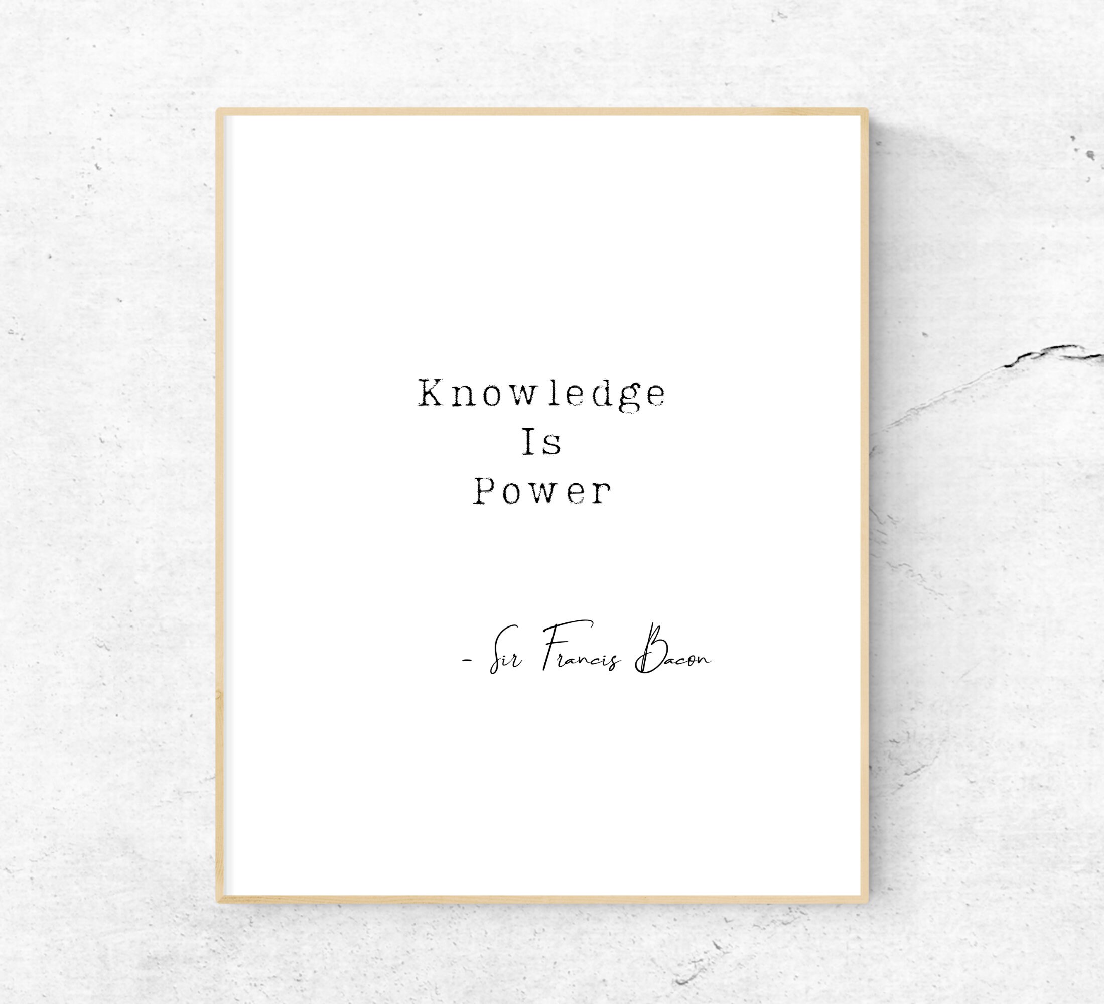 Knowledge Is Power Quote Francis Bacon