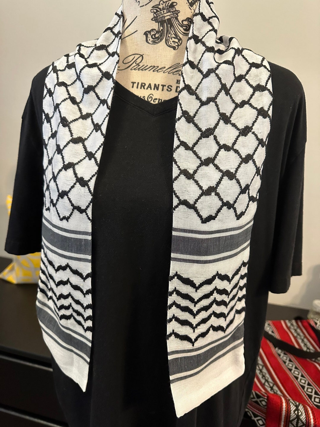 Authentic Palestinian Keffiyeh Sash Scarf Stole two Lengths Great for ...