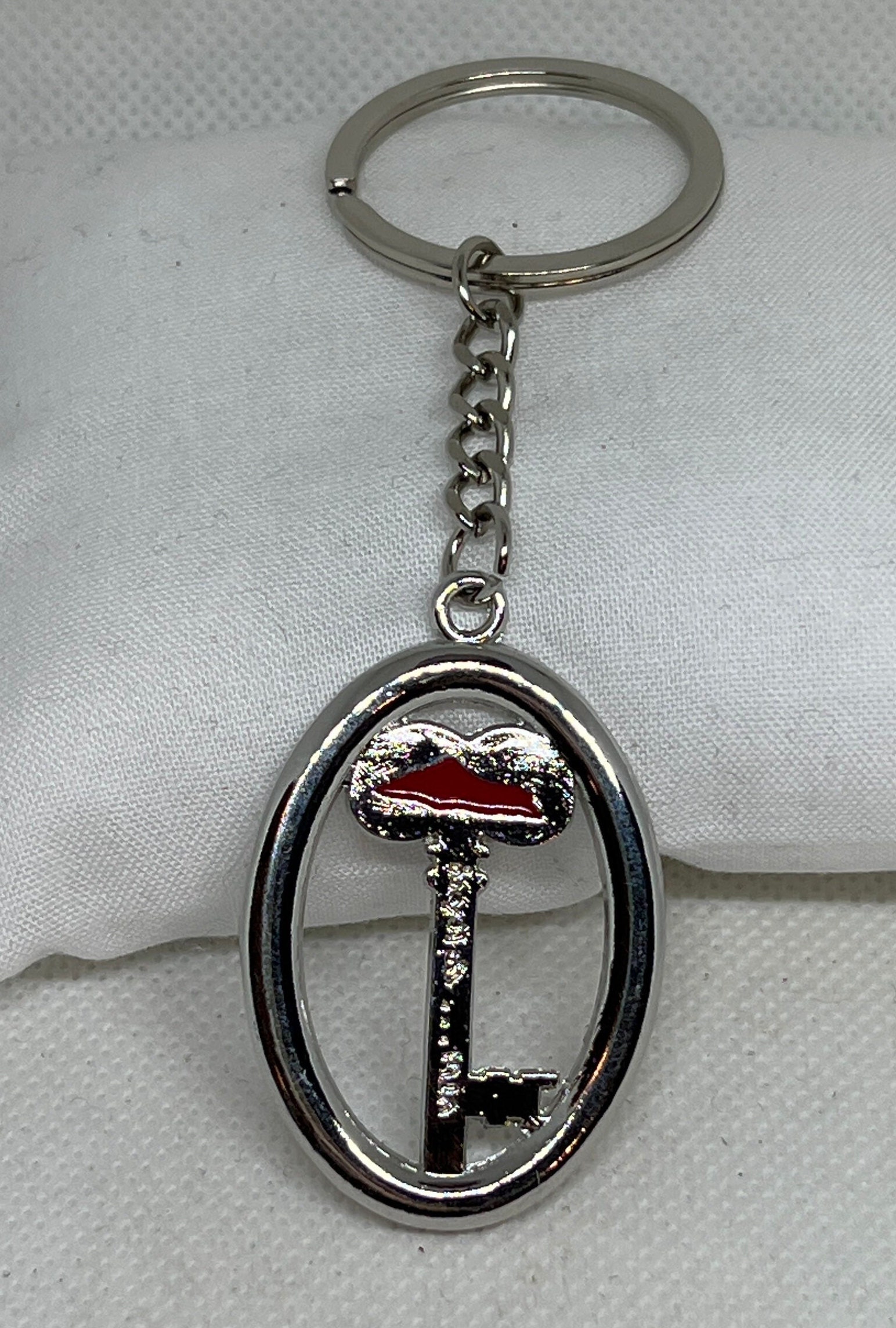Palestinian Key Silvertone Keychain - Etsy