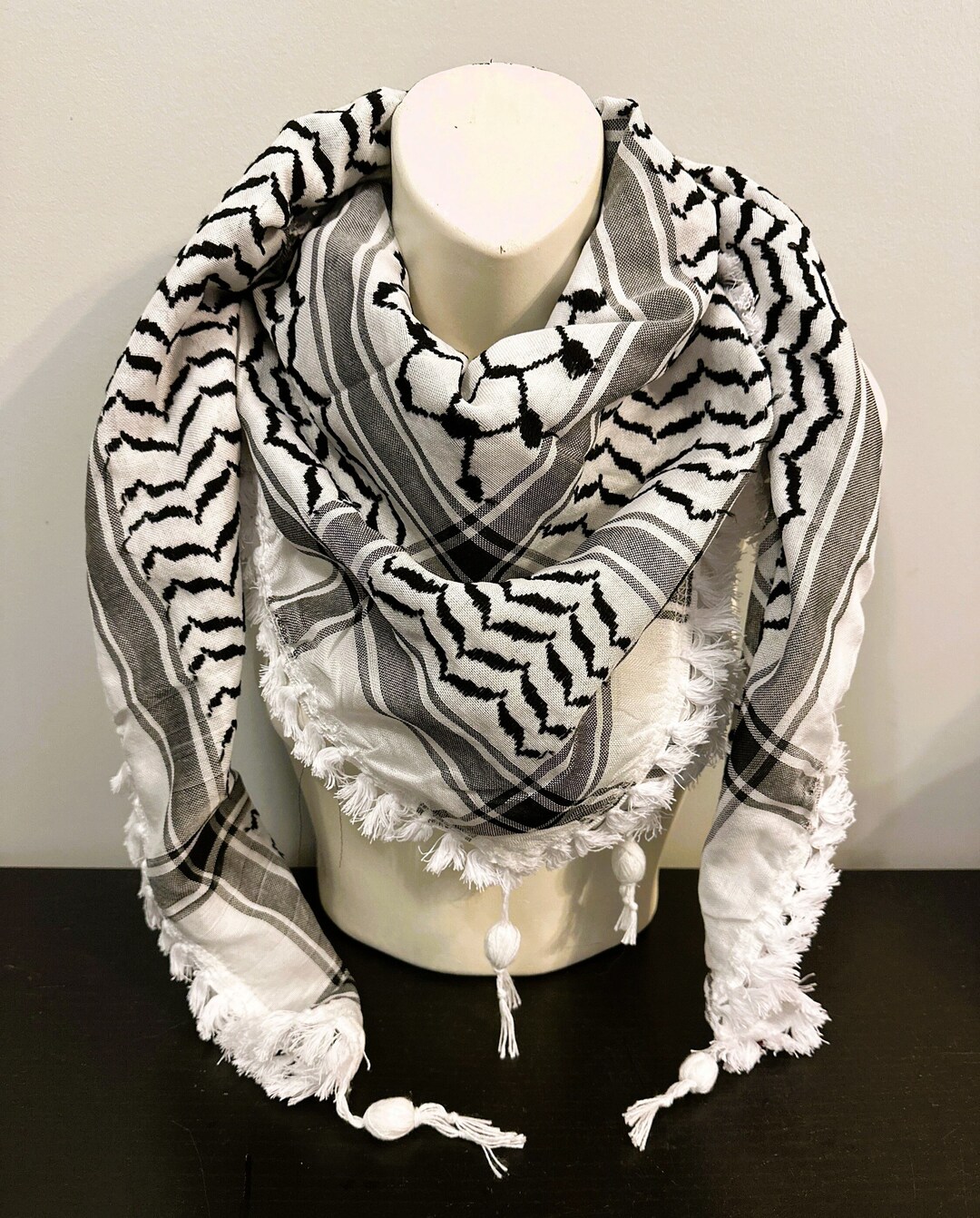 Authentic Hadab Palestinian Keffiyeh Made in Jordan slight Flaws ...