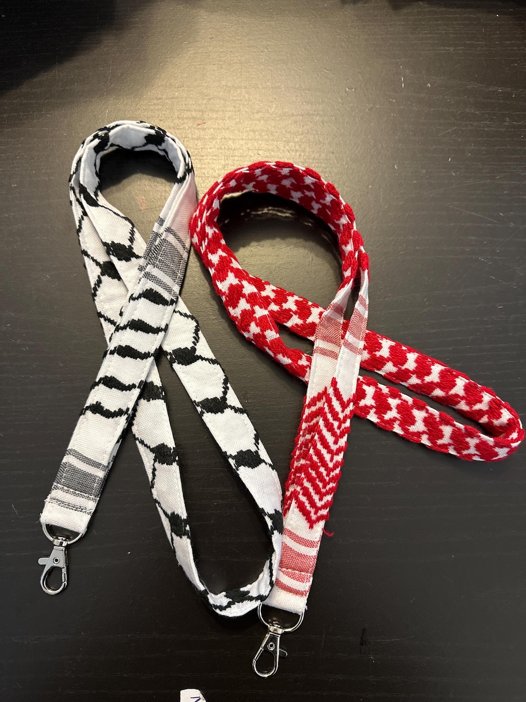 Authentic Palestinian or Jordanian Keffiyeh Fabric Lanyard Keychain - Etsy