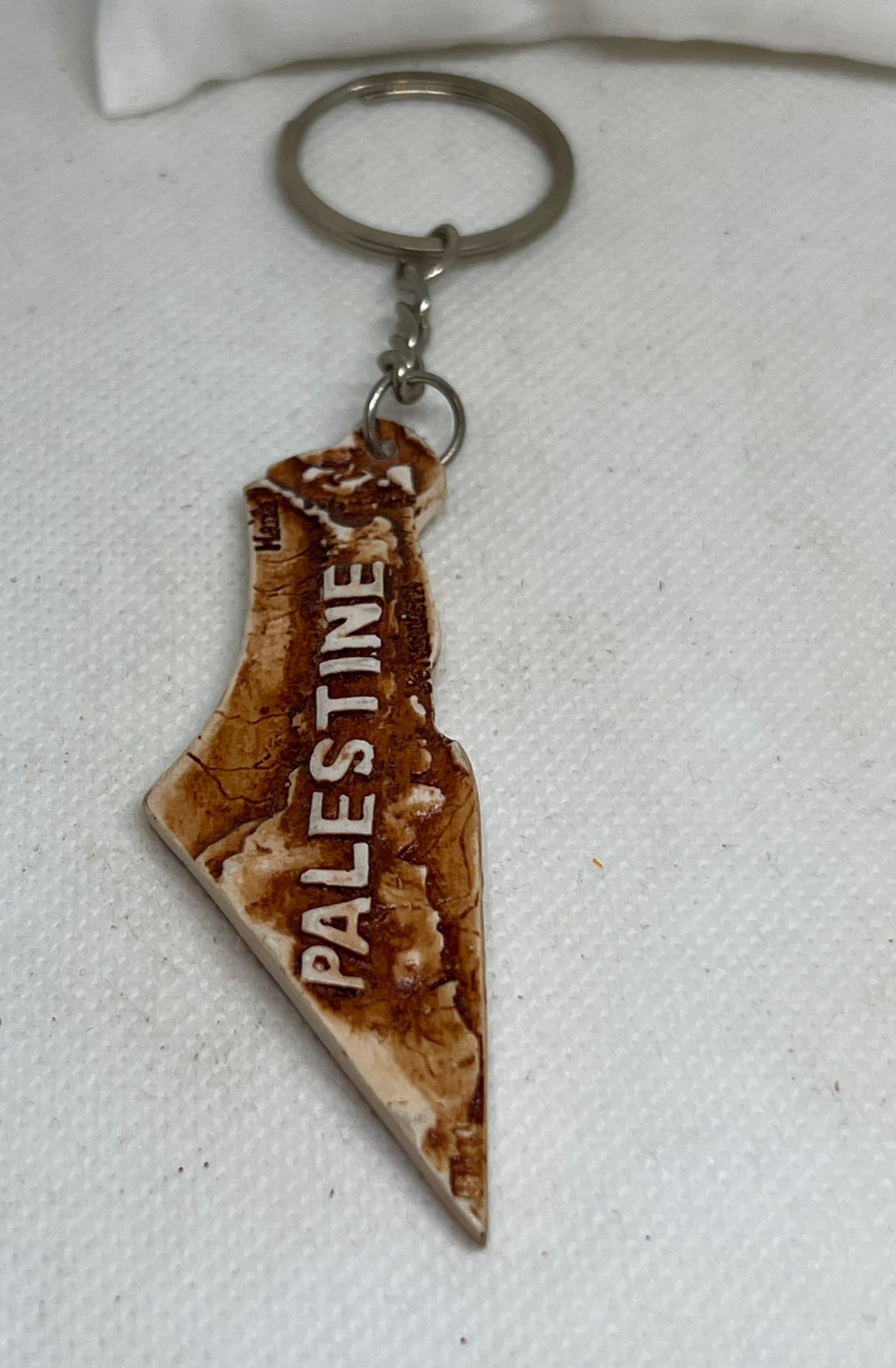 Palestinian Map Keychain Brown Finish - Etsy