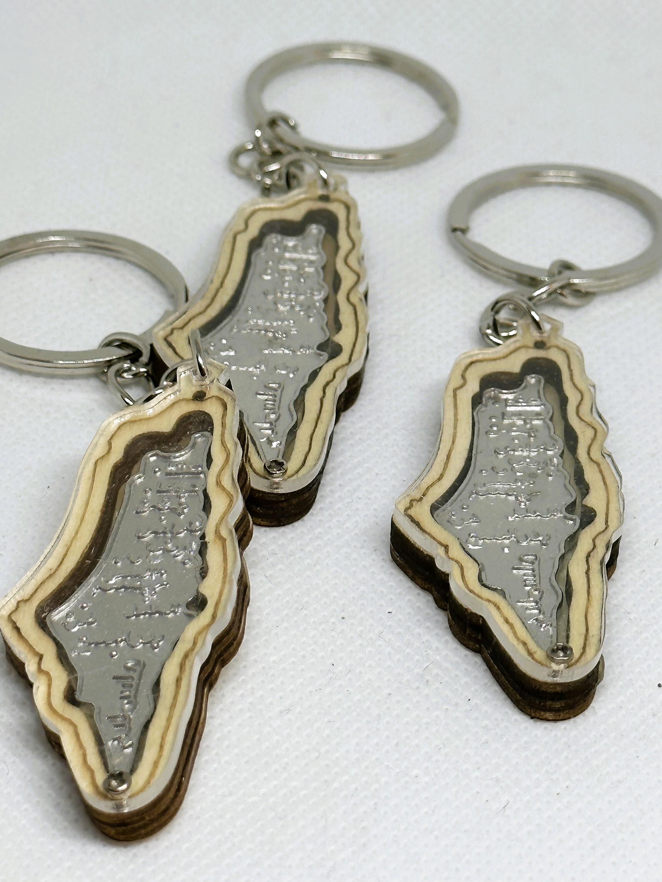 Palestinian Map Keychain 1 Wooden Frame Outline of - Etsy