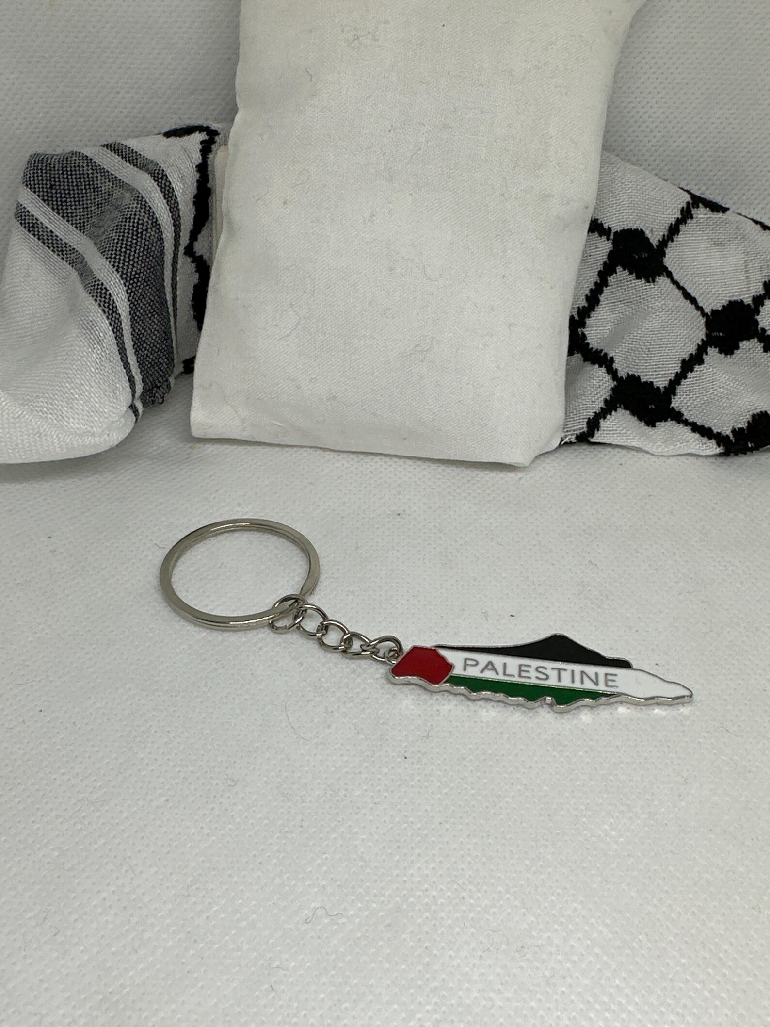 Palestinian Flag Colors With Palestine Map Keychain - Etsy