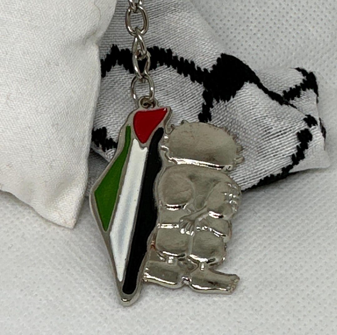 Handala and Palestine Map Key Keychain - Etsy