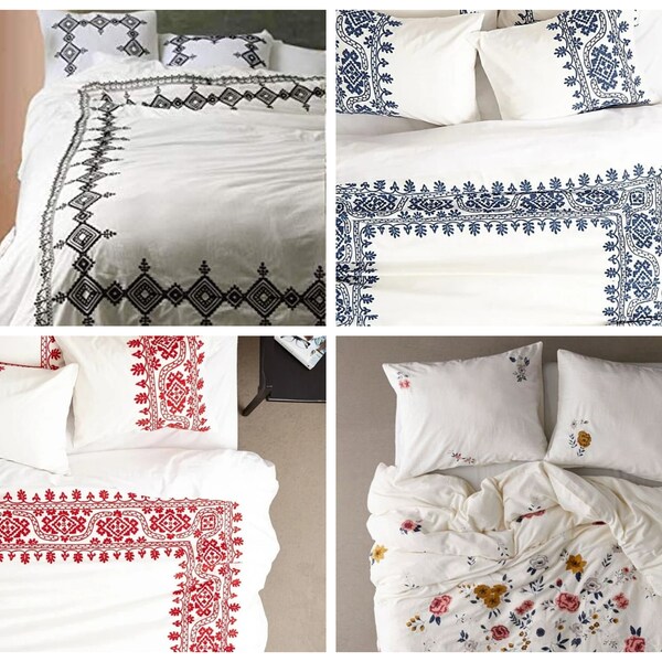 Embroidered Bedding - Etsy