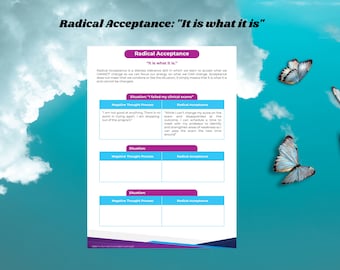 Radical Acceptance DBT Distress Tolerance Handouts - Etsy