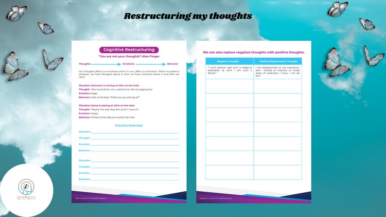 Cognitive Restructuring Worksheet - Etsy