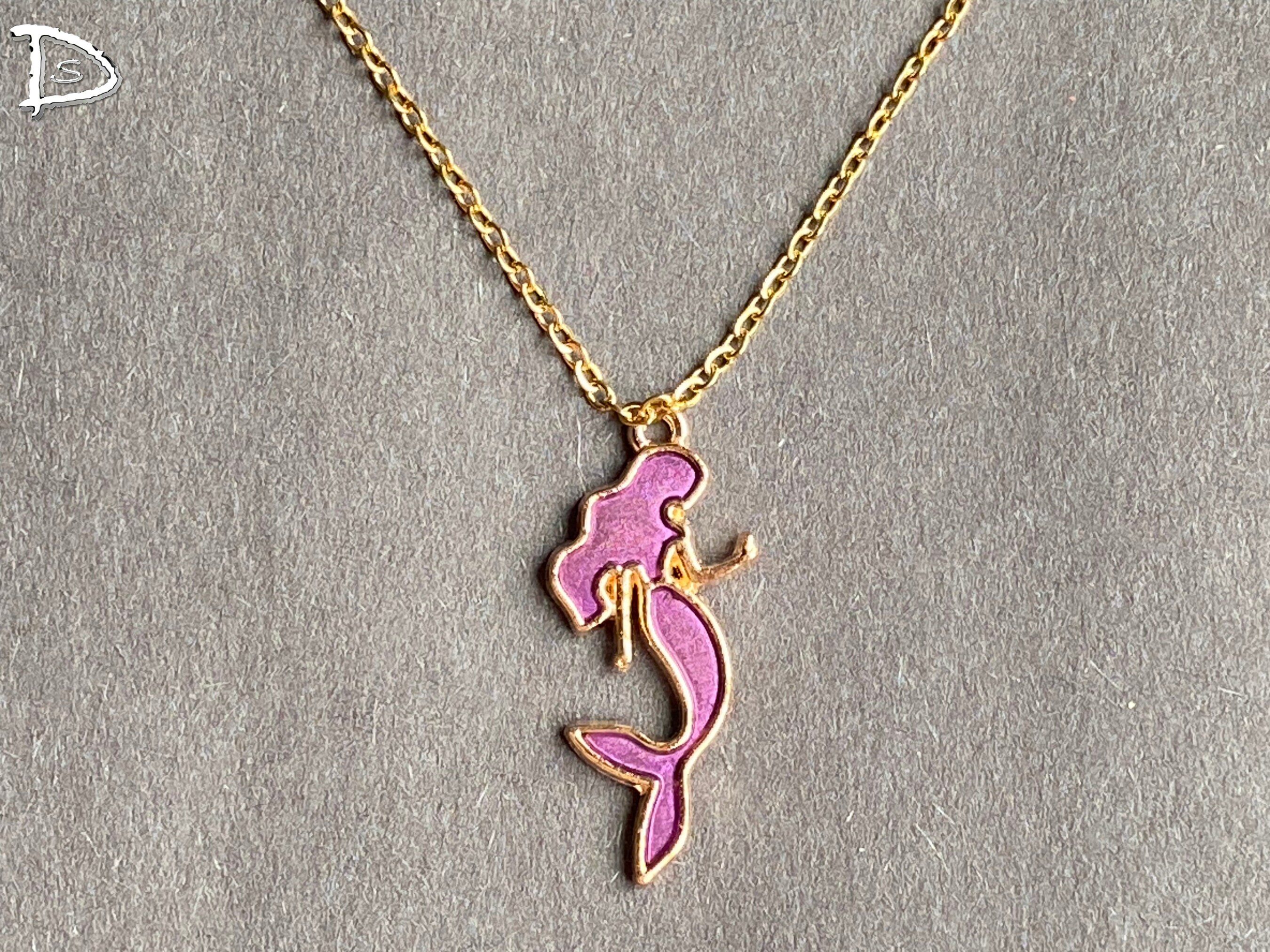 Mermaid Chain Necklace Mermaid Pendant Necklace Teens and Kids Necklace ...
