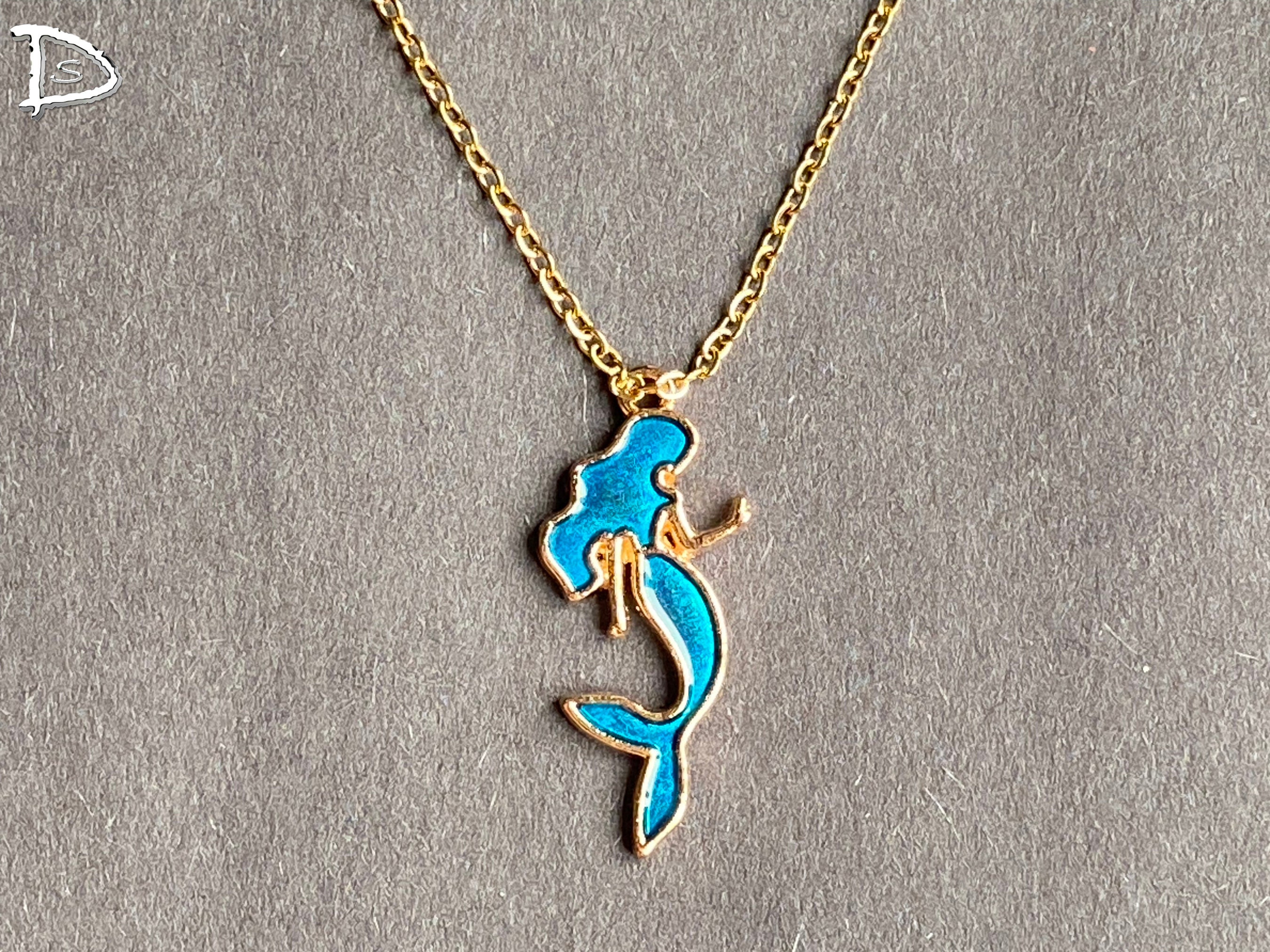 Mermaid Chain Necklace Mermaid Pendant Necklace Teens and Kids Necklace ...