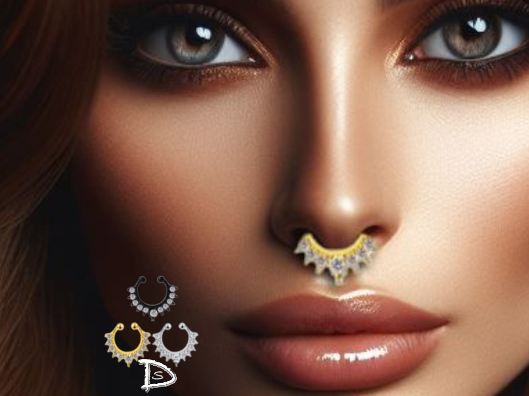 Nose Jewelry | Non Piercing Nose Ring | Fake Nose Ring | Nose Septum ...