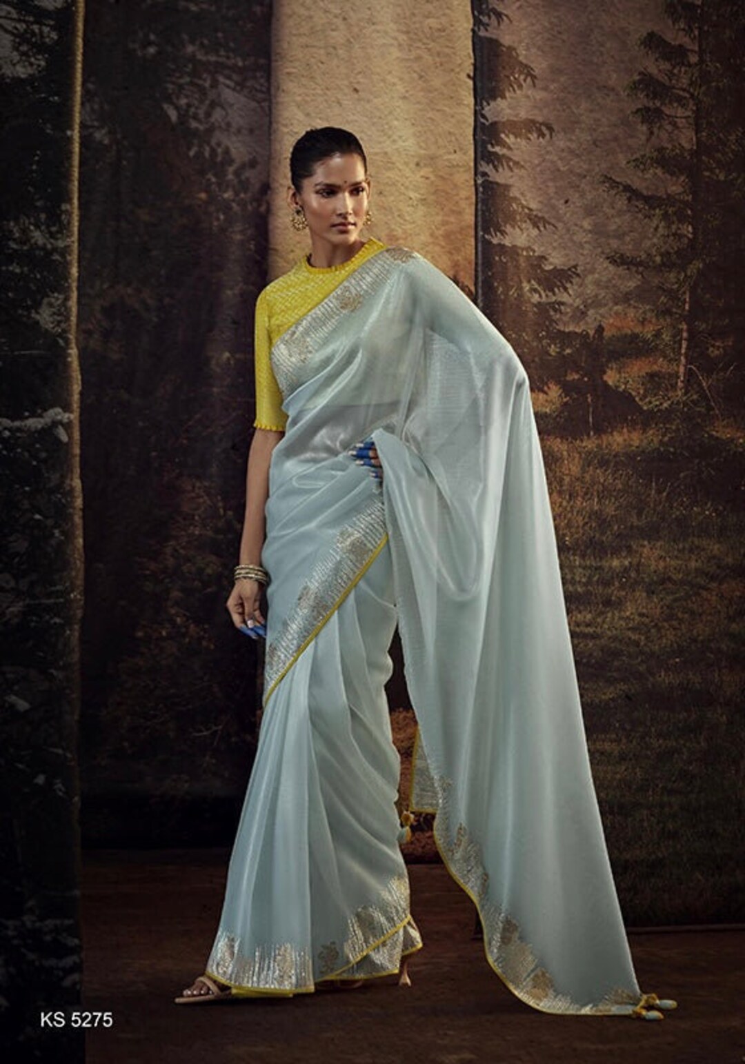 Fancy Saree Swarovski Work Saree - Etsy