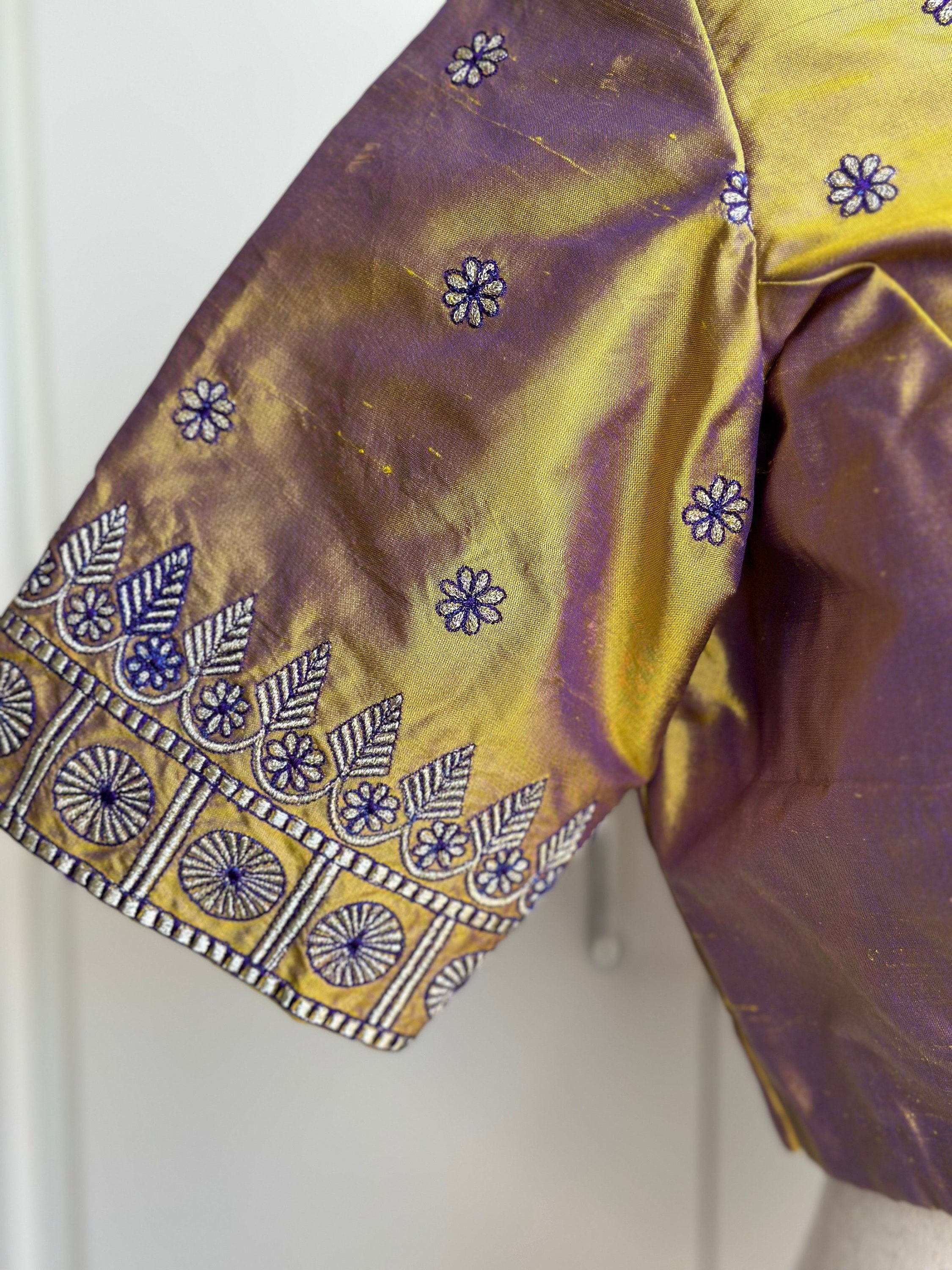 Pure Silk Embroidery Blouse | Readymade Blouses in USA | Custom Blouse ...