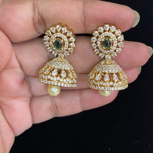 Cz Jumki Pretty Jumki Indian Traditional Jewelry - Etsy