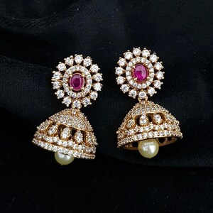 Cz Jumki Pretty Jumki Indian Traditional Jewelry - Etsy
