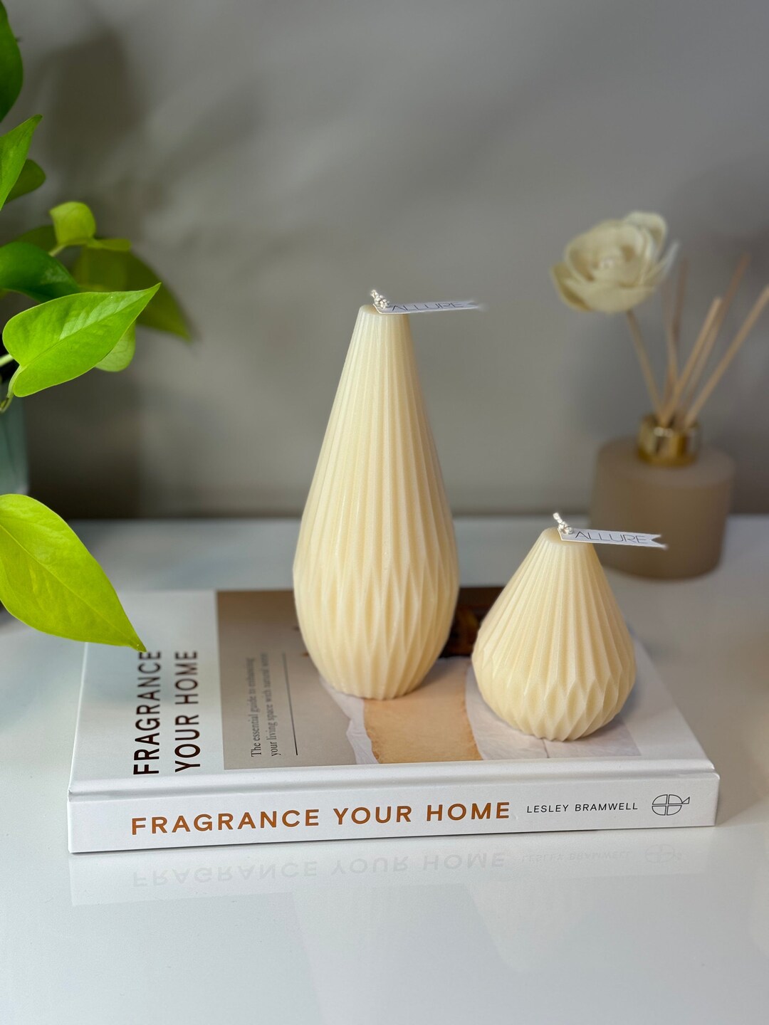 Geometric Pillar Candle | Custom Sculpture Modern Home Decor Wedding ...