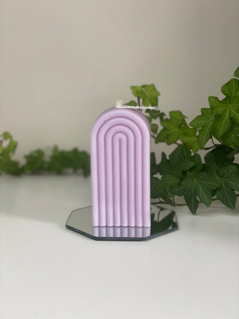 Colourful Rainbow Arch Candle | Tall Arch Candle Table Decor | Natural ...