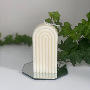 Colourful Rainbow Arch Candle | Tall Arch Candle Table Decor | Natural ...