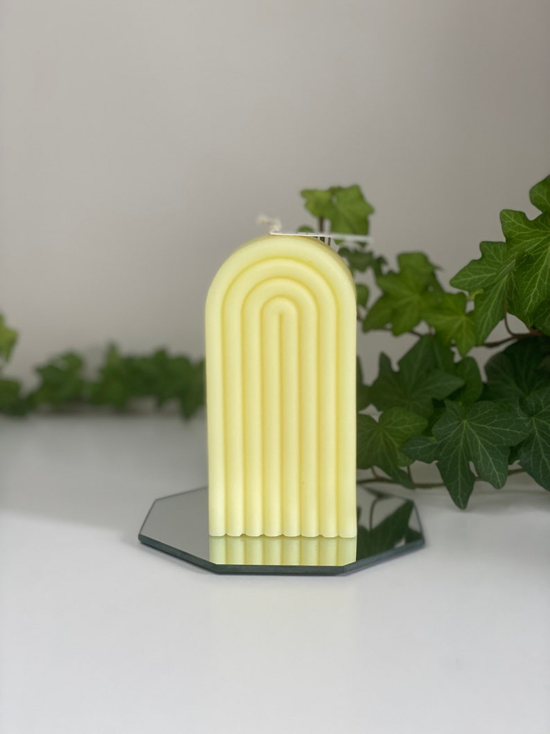 Colourful Rainbow Arch Candle | Tall Arch Candle Table Decor | Natural ...