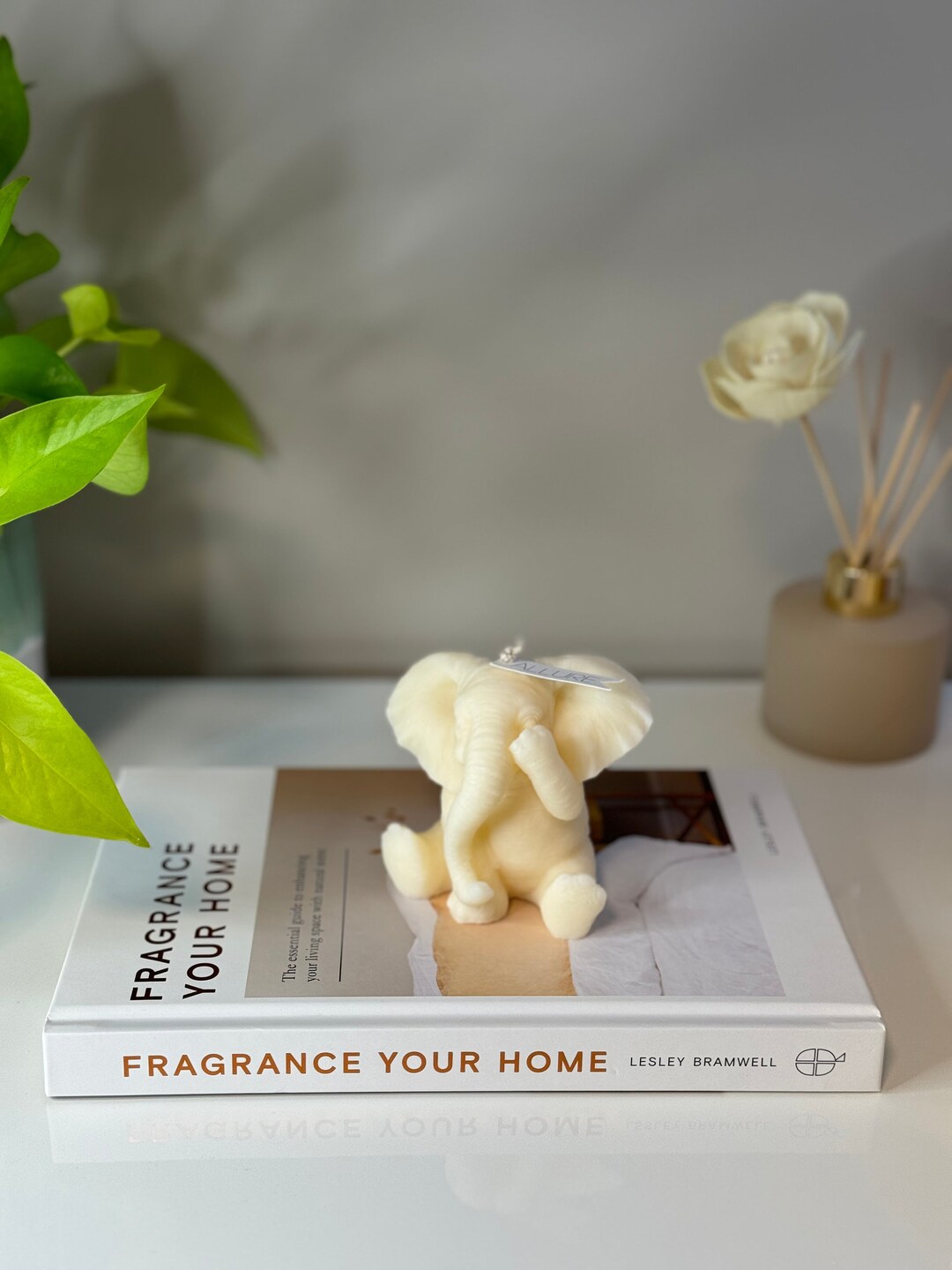 Elephant Candle | Handmade Home Decor | Unique Gift Wildlife Nature Soy ...