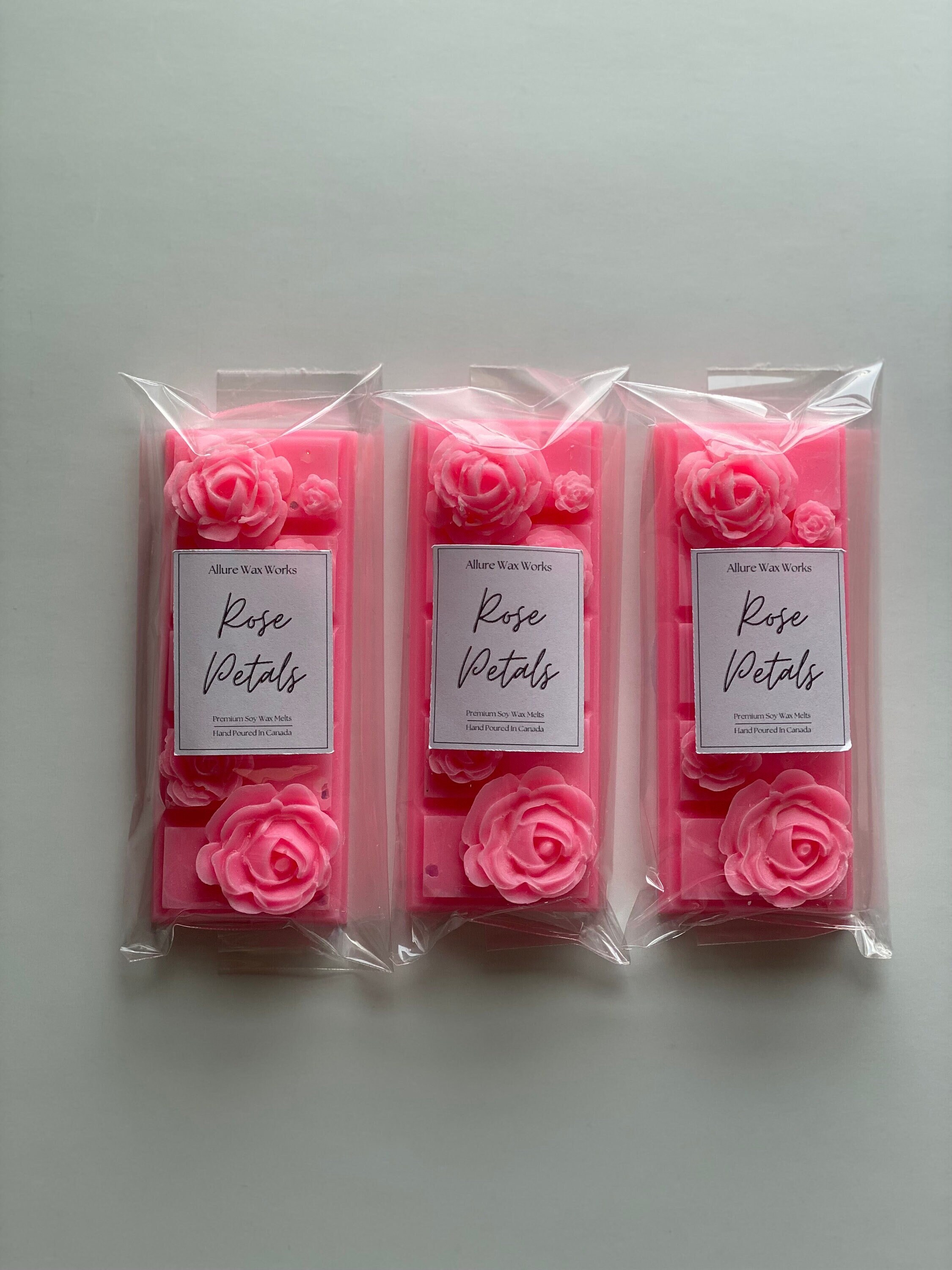 Rose Petals All Natural Soy Snapbar Wax Melts Rose Scented Premium ...
