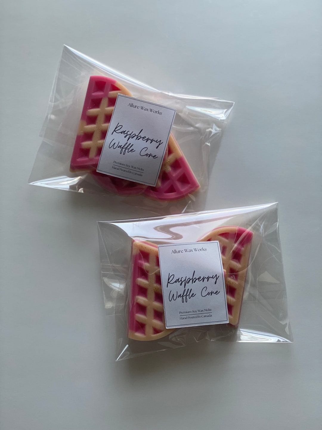 Raspberry Waffle Cone All Natural Wax Melts | Premium Food Shaped ...