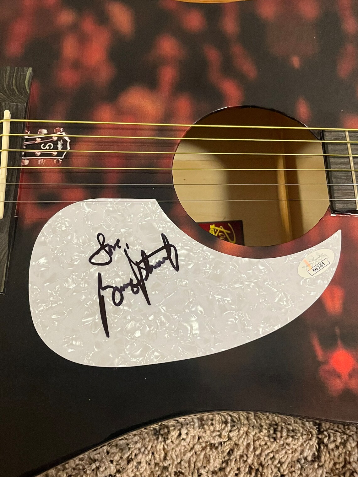 George Strait Hand Signed Custom Acoustic Guitar Country Signed ...