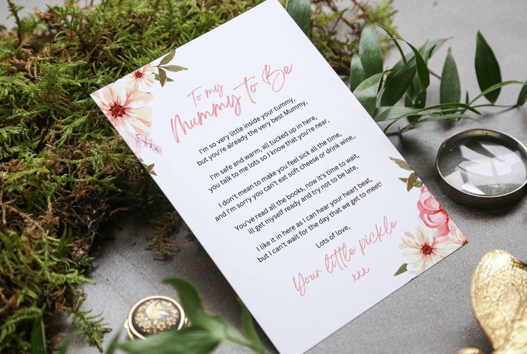 Personalised Mummy to Be Poem Print Perfect for Mother's Day - Etsy
