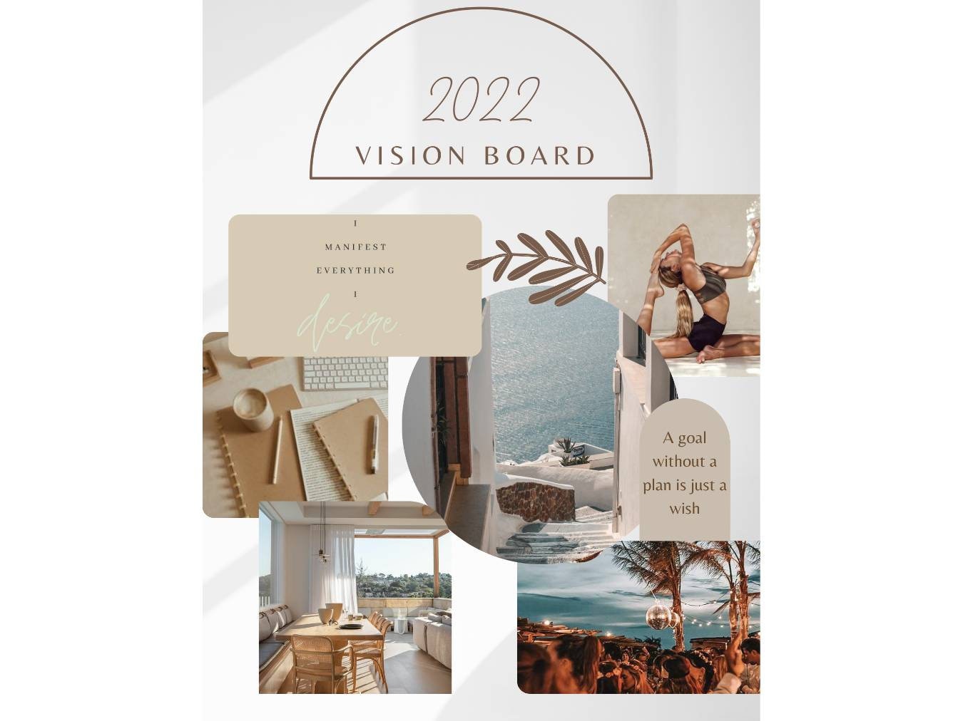 A4 Vision Board, Manifesting Board, Goals, Customised and Printable - Etsy