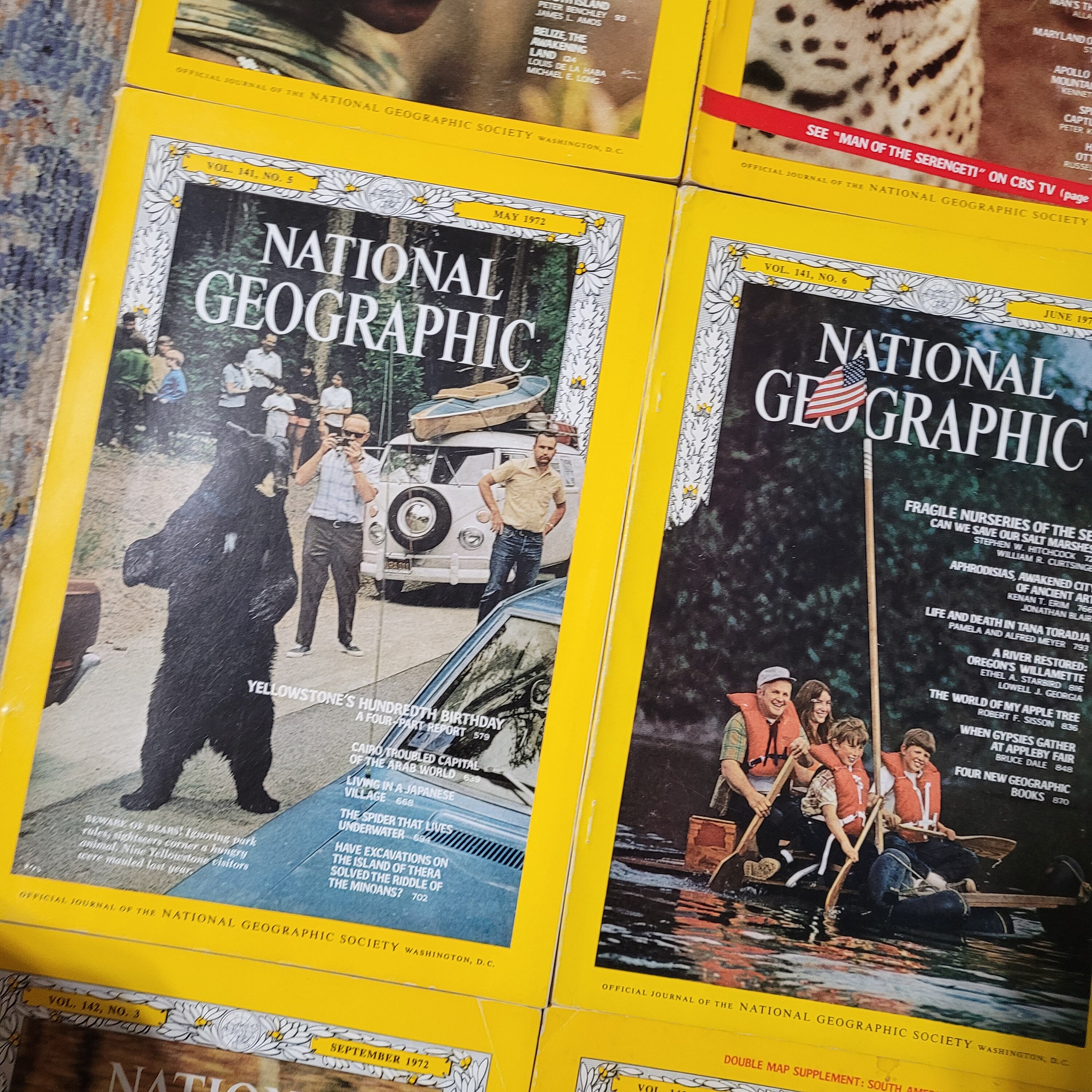 1972 National Geographic Magazine Collection, Lot of 12, Full Year Vintage Nat Geo Magazines ...