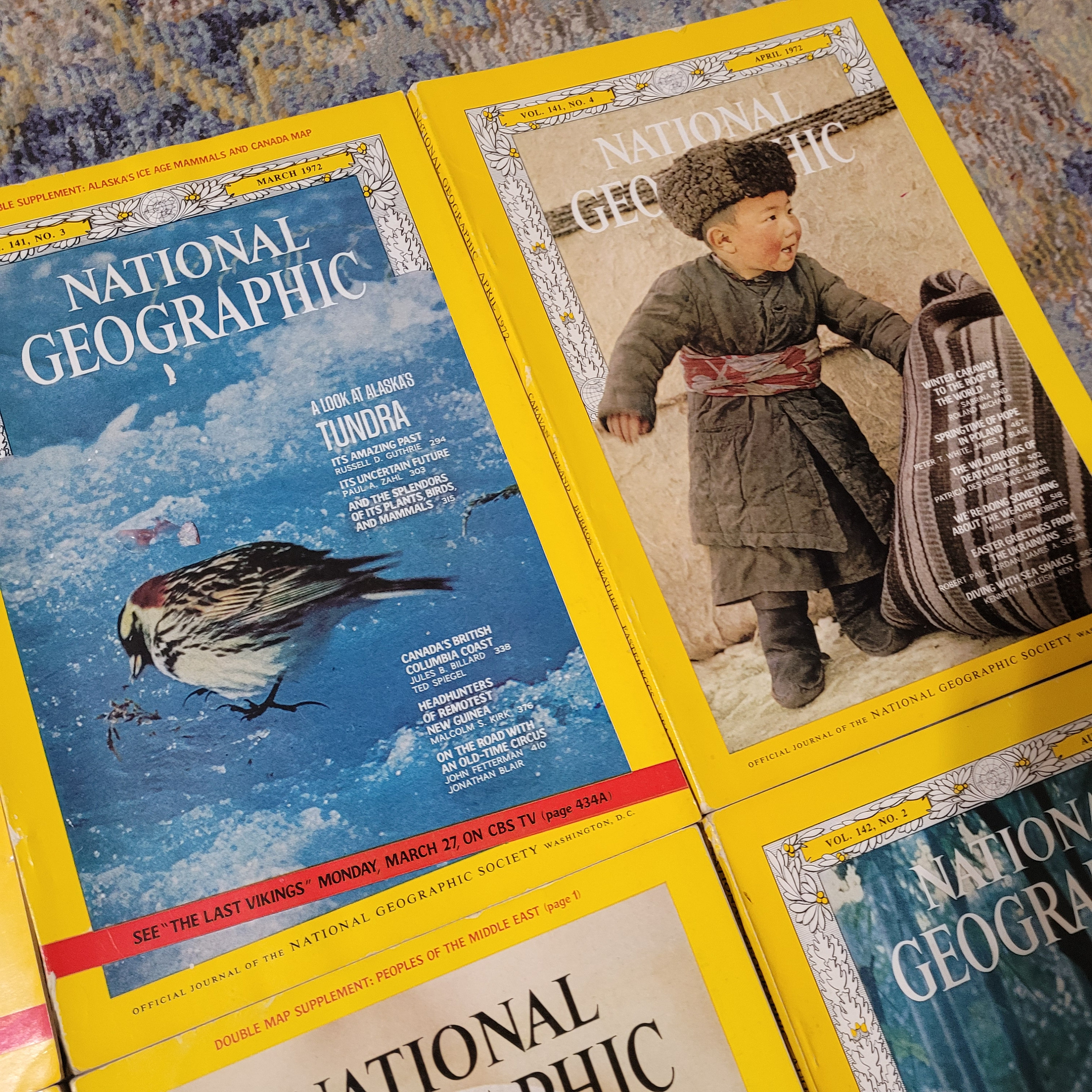 1972 National Geographic Magazine Collection, Lot of 12, Full Year Vintage Nat Geo Magazines ...