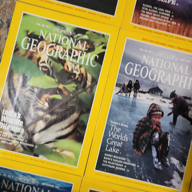 1992 National Geographic Magazine Collection Full Year Nat Geo Vintage ...