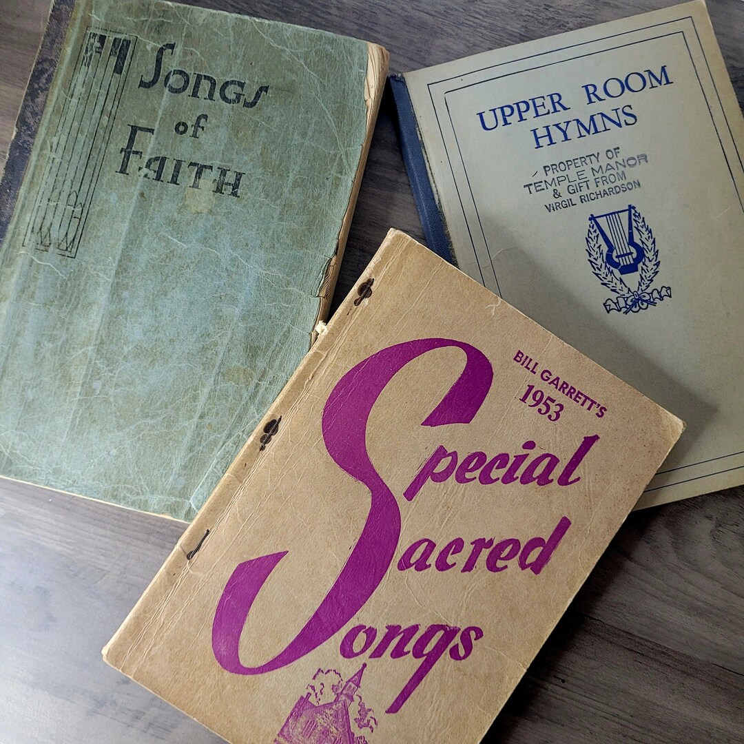 Vintage Church Hymn Books Church Music Vintage Music Books 1950's ...