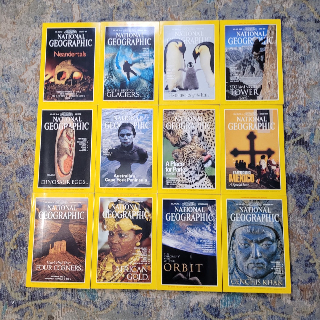 1996 National Geographic Magazine Collection Full Year Vintage Nat Geo ...