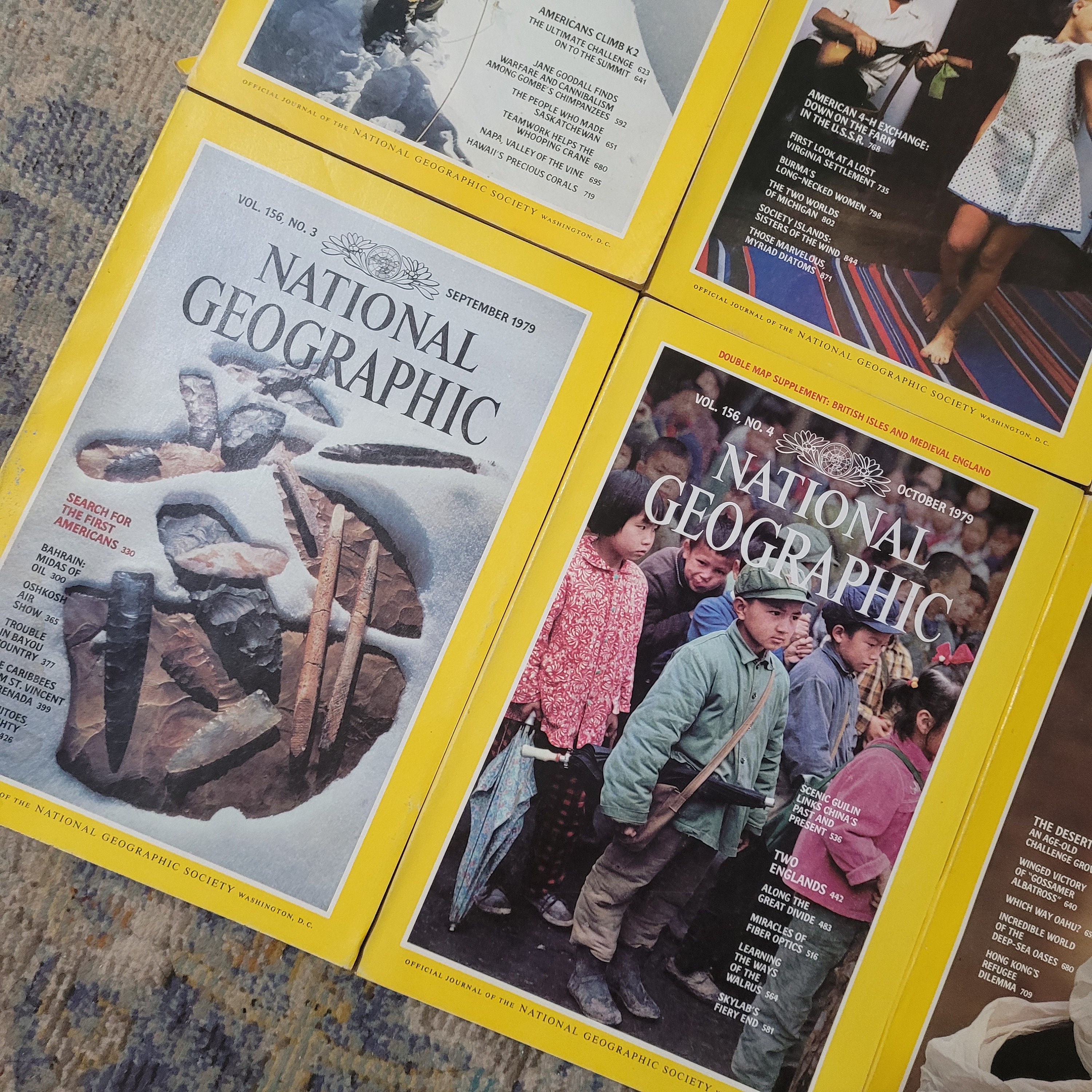 1979 National Geographic Magazine Collection, Full Year Lot of 12 Vintage Nat Geo Magazines From ...