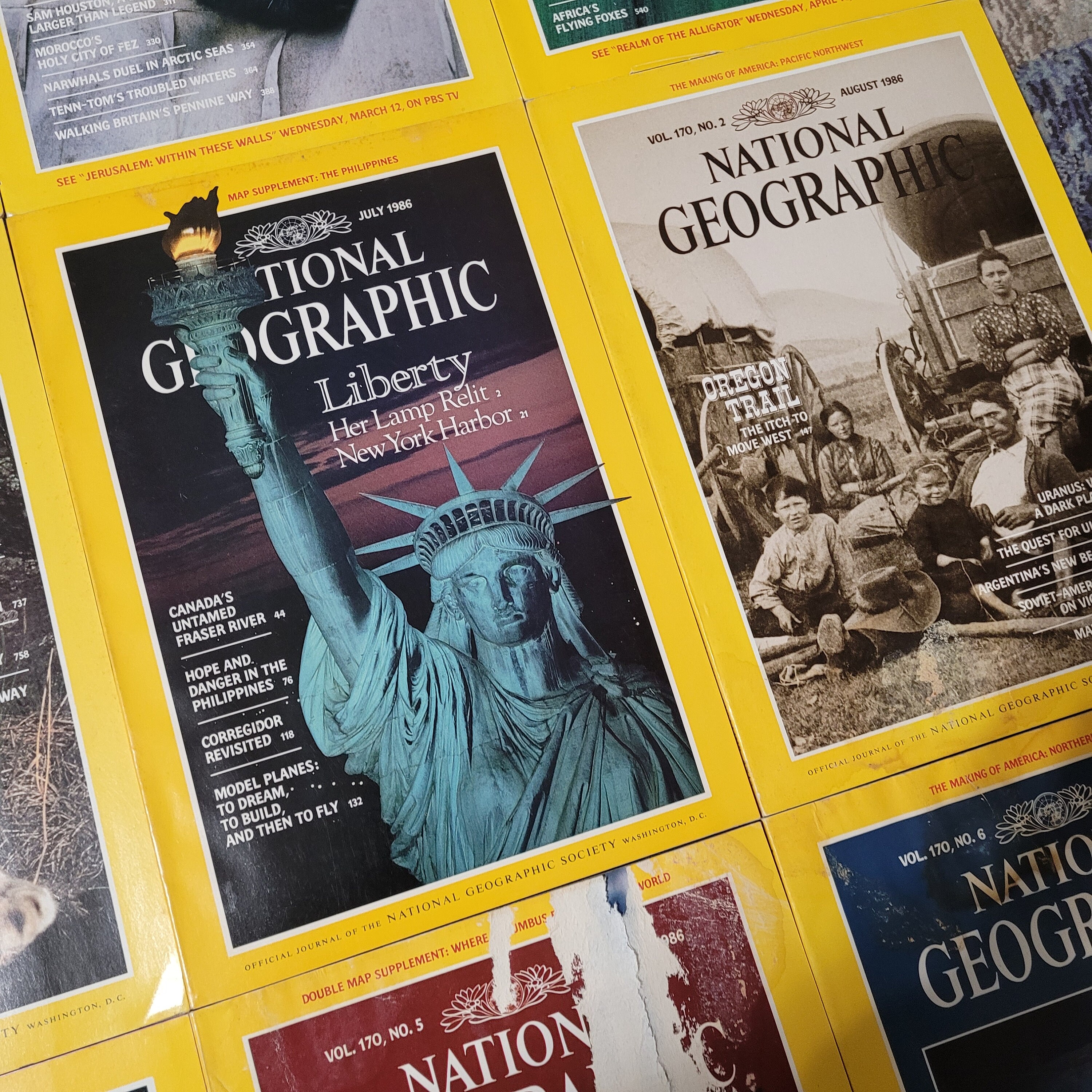 1986 National Geographic Magazine Collection Vintage Nat Geo Magazines ...