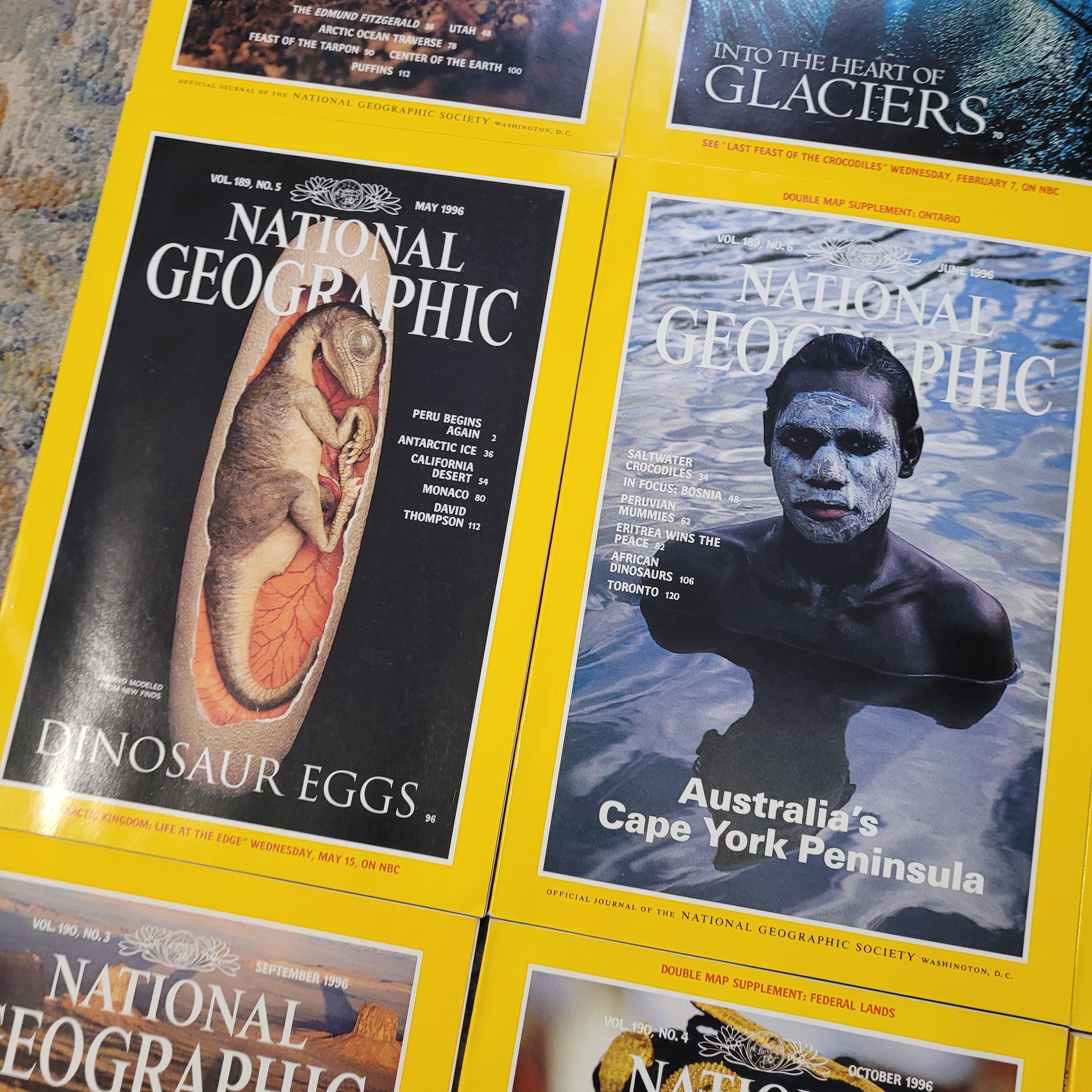 1996 National Geographic Magazine Collection Full Year Vintage Nat Geo ...