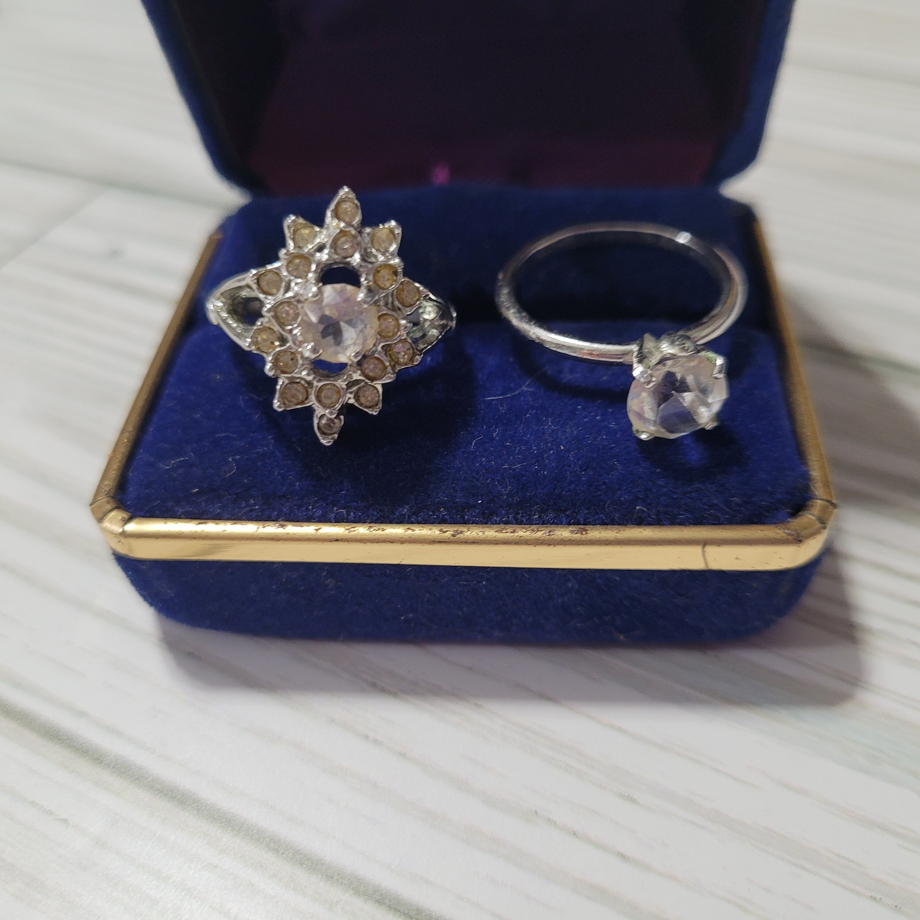 Set of Two Vintage 1980s the Vanderbilt Jewel Company Rings Replicas ...