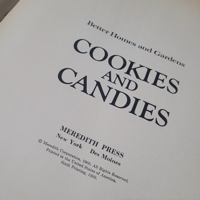 Better Homes and Gardens: Cookies and Candies Vintage 1960s Cookbook ...