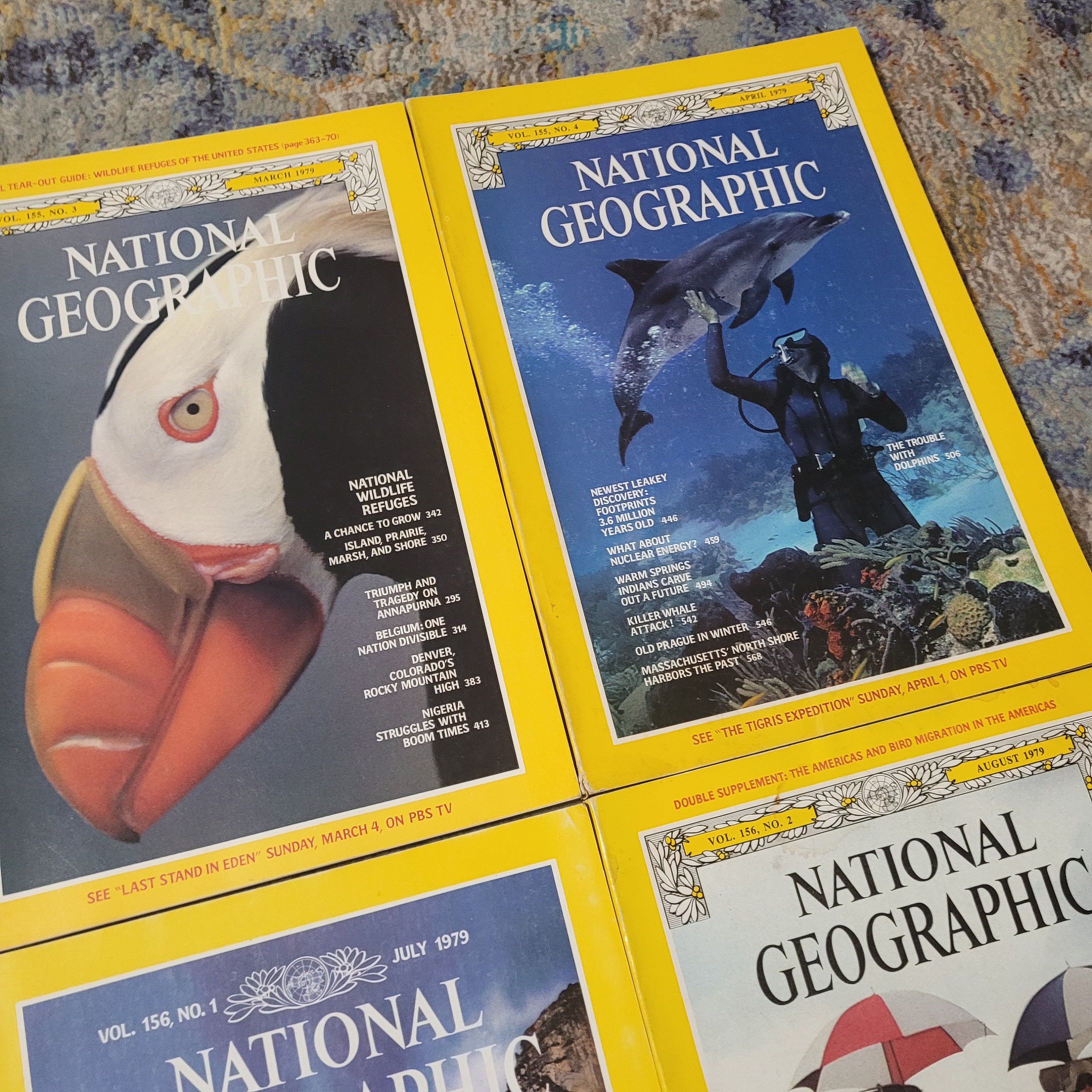 1979 National Geographic Magazine Collection, Full Year Lot of 12 Vintage Nat Geo Magazines From ...