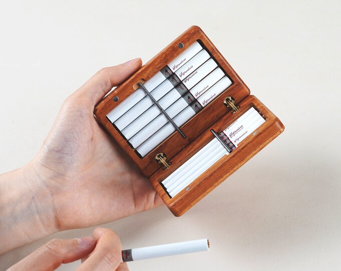 Wooden Cigarette Case Wood Cigarette Box Cigarette Holder - Etsy
