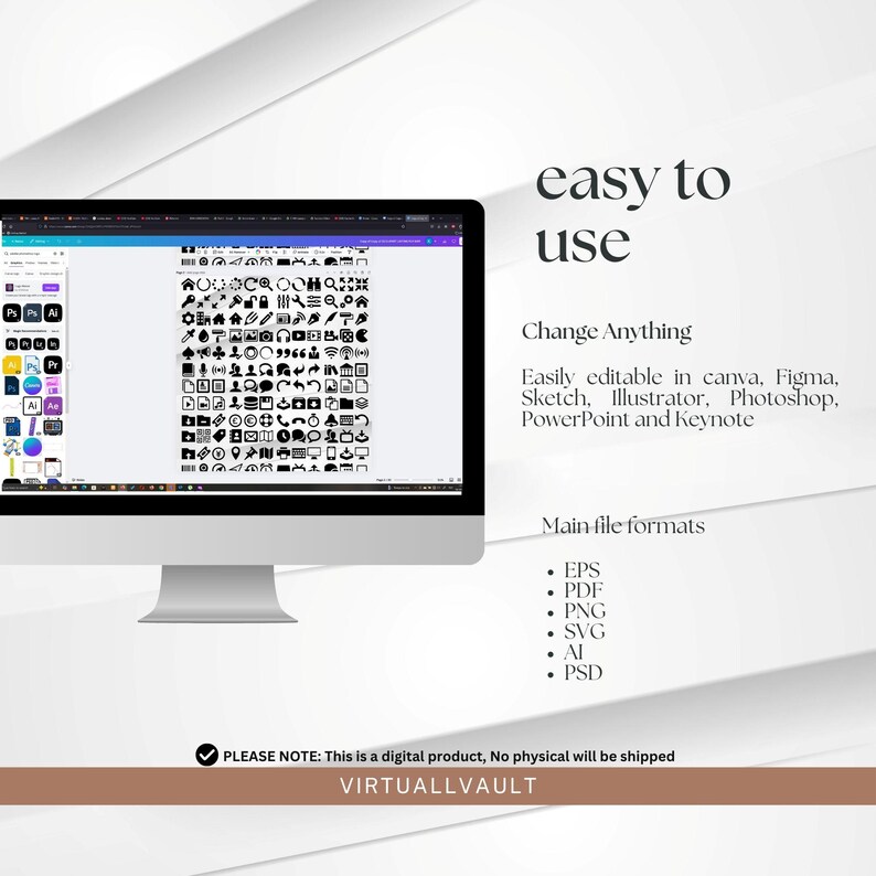 1000 Icons Pack. Canva Editable Icons. Icons Bundle. SVG Bundle Outline Icons. Icons PPT ...