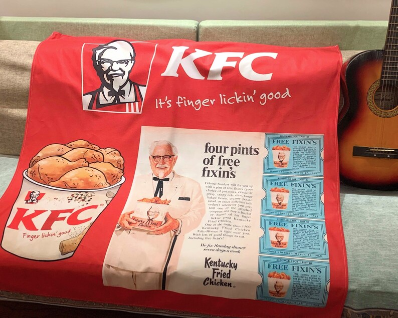 NEW SHOP SALE! Kfc Vintage Style Cartoon Tapestry, 40x40'' Fabric ...