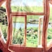 Hobbit Hole Window View Tapestry, 40x40'' Hobbit Shire Fabric Banner ...