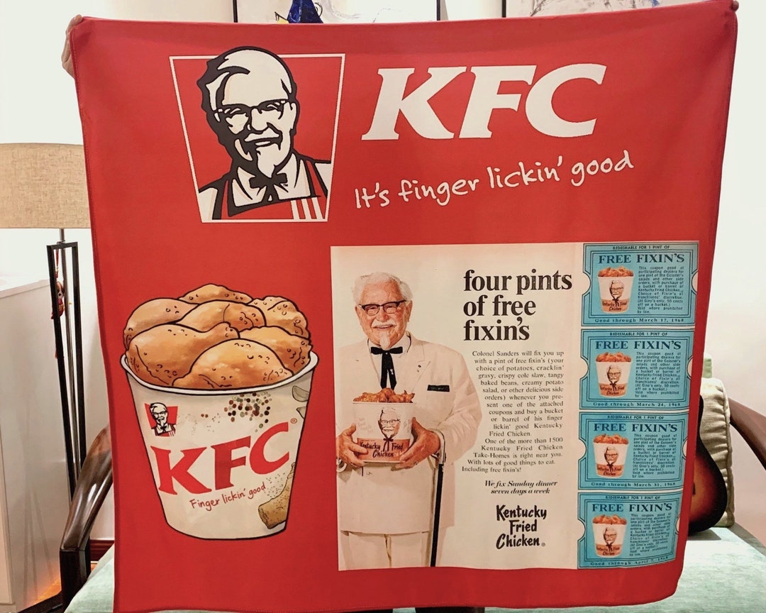 NEW SHOP SALE! Kfc Vintage Style Cartoon Tapestry, 40x40'' Fabric ...