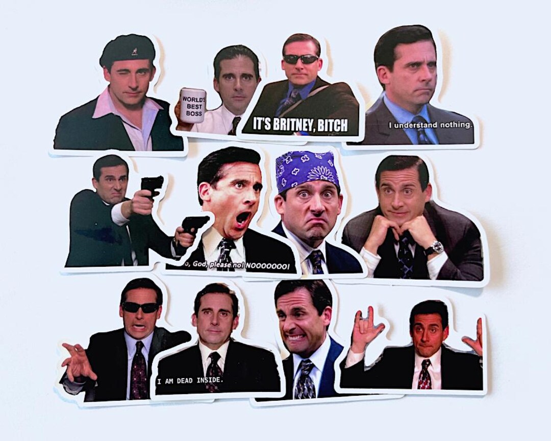 Michael Scott Meme Sticker, 12pcs Waterproof the Office Stickers Laptop ...