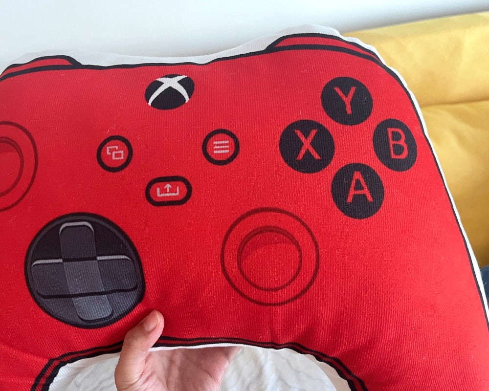 Red Game Controller Pillow, Gamer Gift, Gaming Decor, Gifts for Gamers ...
